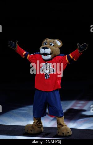 Florida Panthers mascot Stanley C. Panther on the set of Time Warner ...