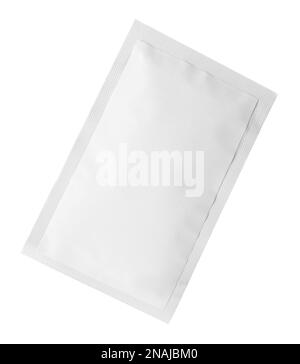 One sachet isolated on white. Single use package Stock Photo - Alamy