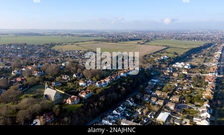 Aerial view of the The Zetland Arms Public House, Wellington Parade ...