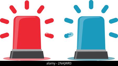 cartoon flashing red light bulb Stock Vector Image & Art - Alamy