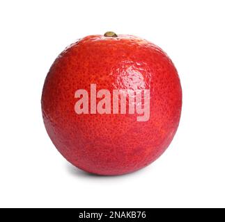 Whole ripe red orange isolated on white Stock Photo - Alamy