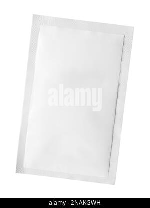 One blank medicine sachet isolated on white Stock Photo - Alamy