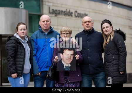 Family of Fergal McCusker, (from left) niece Emma, brother Finbar ...