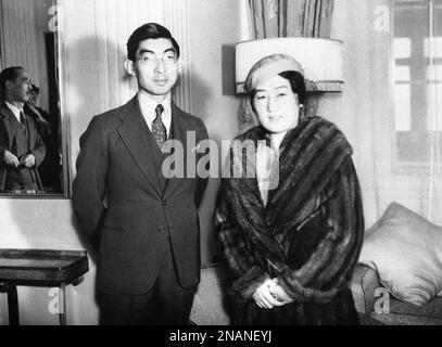 Prince and Princess Chichibu on their arrival in New York City. April 6 ...