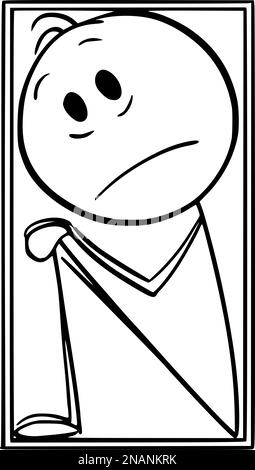Person in Tight Box Trapped, Vector Cartoon Stick Figure Illustration ...