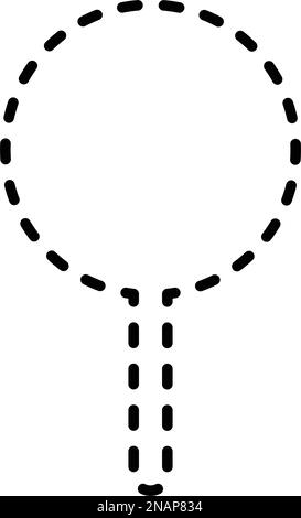 Tracing lines dotted tree outline shape for preschool and kindergarten ...
