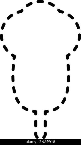 Tracing lines dotted tree outline shape for preschool and kindergarten ...