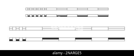 Map distance measurement chart. Bar scale with kilometers and miles ...