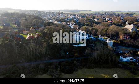 Aerial view of Kingsdown Village Stock Photo - Alamy