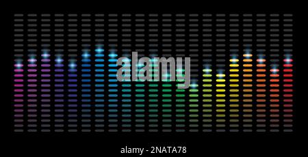 Digital equalizer or equaliser symbol. pulse musical. Music sound wave ...