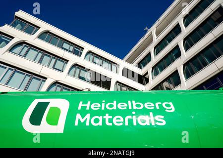 Heidelberg, Germany. 13th Feb, 2023. A company logo of the building ...
