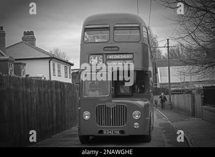 Double deck Midland Red BMMO D9 6342 HA bus built in 1963 in service at ...