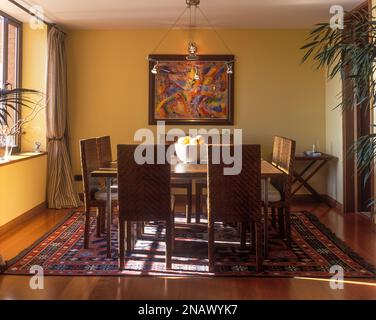 Interior home, modern dining table Stock Photo - Alamy