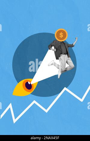 Composite collage photo of money wealth savings concept startup ...