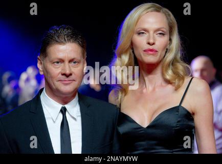 Andrew Niccol and wife Rachel Roberts 'In Time' UK film premiere held ...