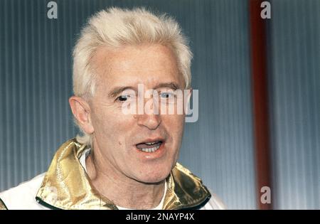 Disc Jockey Jimmy Saville pictured with Liverpool pop group The Beatles ...