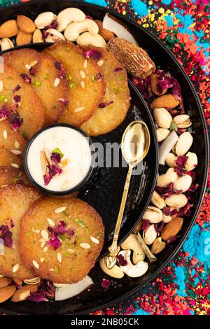 Malpua Or Pua Are Traditional Indian Sweet Mithai Pancakes Drenched ...