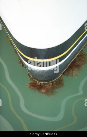 Molluscs, overgrown ship bottom. Shellfish on the hull of the ship ...