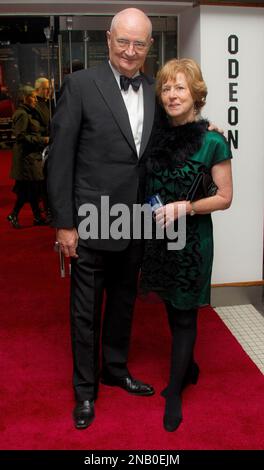 Jim Broadbent with his wife Anastasia Lewis arriving at the Odeon ...