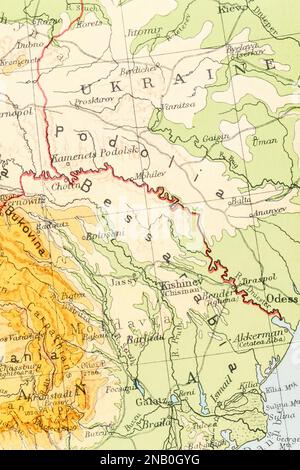 1930 Historical atlas map of Old Russia and early Soviet USSR. For ...