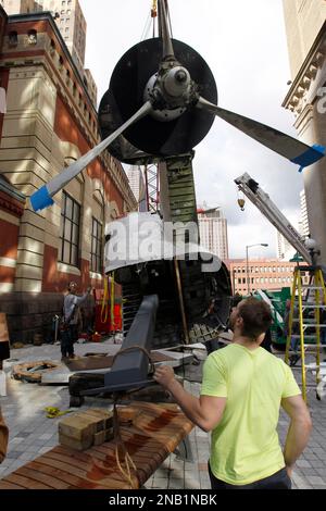 Grumman Greenhouse sculpture by Jordan Griska display at Lenfest Plaza ...