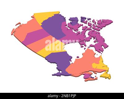 Detailed vector map of the four Canadian maritime provinces Stock ...