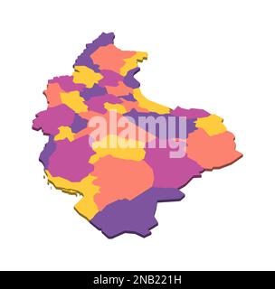 Vector blank map of Iran with provinces and administrative divisions. Editable and clearly ...