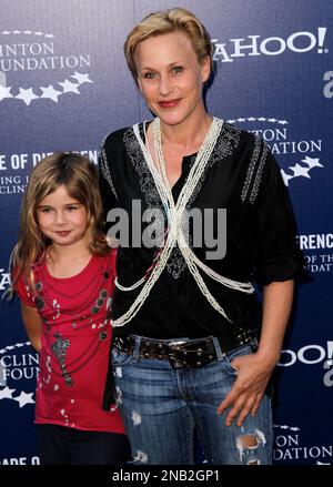 Actress Patricia Arquette (R) and daughter Harlow Olivia Calliope Jane ...