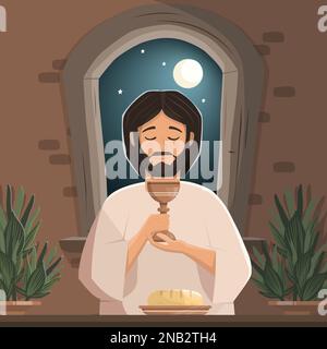 Maundy Thursday. Last Supper of Jesus Christ before the Passion Stock ...