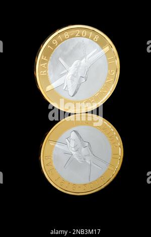 Lockheed F35 Lightning featured on the reverse side of a Silver proof £ ...