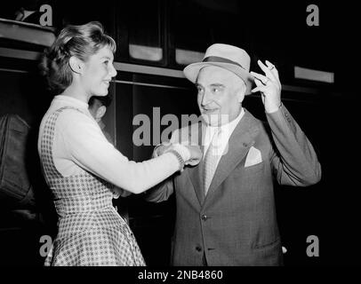 Katherine Hepburn, Rossano Brazzi, on-set of the Film, "Summertime ...