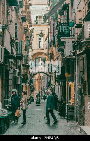 Naples Italy, streetscape, people shopping and working. life in Naples ...