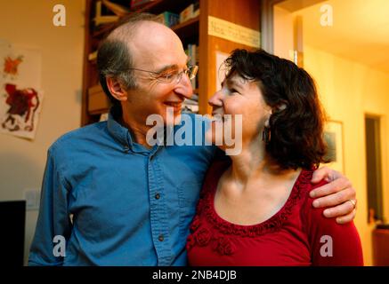 Nobel Prizes winner for physics Saul Perlmutter smiles as he poses with ...