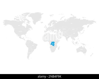 Democratic Republic of the Congo political map of administrative ...