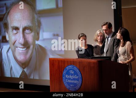 Nobel prize winner Ralph Steinman's family, from left to right ...
