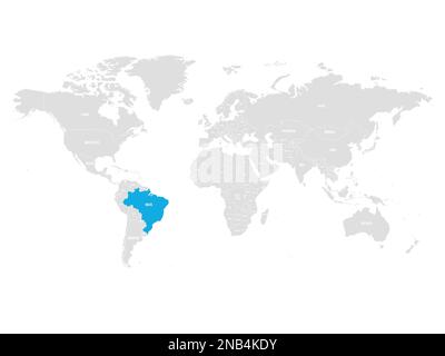 Brazil Detailed Color Map – High Resolution Political and ...