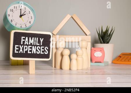 Family budget. A text label in the planning notebook. Optimization of ...