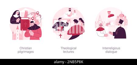 Interreligious dialogue abstract concept vector illustration Stock ...