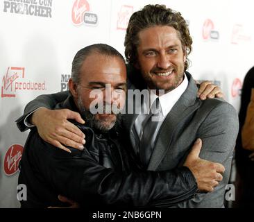Sam Childers, whose life is the inspiration for the film, arrives at ...