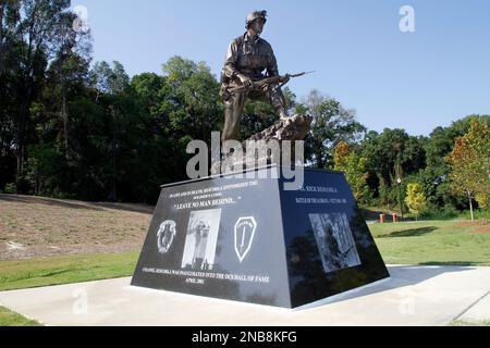 The memorial to retired Col. Rick Rescorla who fought in the Battle of ...