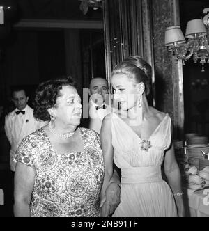 ARISTOTLE ONASSIS and wife TINA at the Venice Film Festival in 1957 ...