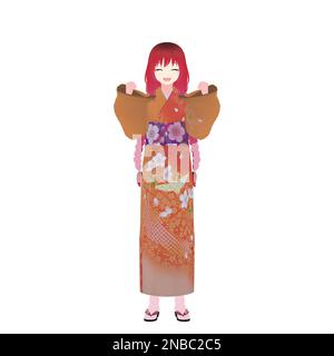 Female Sightseeing Guide, 3D model, Manga Style Stock Photo - Alamy