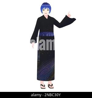 Male Sightseeing Guide, 3D model, Manga Style Stock Photo - Alamy