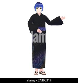 Male Sightseeing Guide, 3D model, Manga Style Stock Photo - Alamy