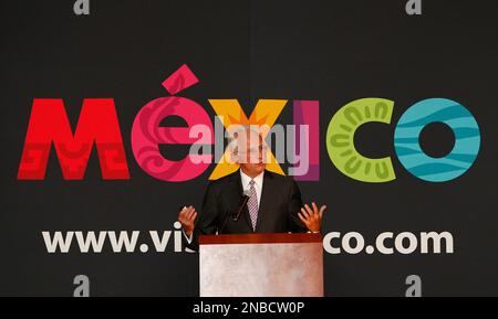 Mexico Tourism Boards' COO Rodolfo Lopez-Negrete speaks during the ...