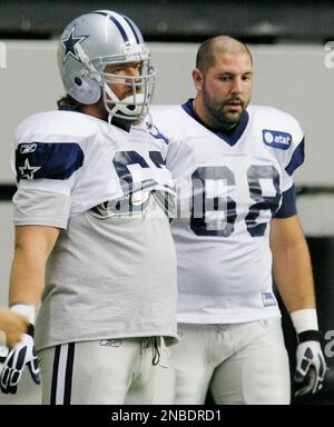 Dallas Cowboys' Kyle Kosier, left, and Doug Free take part in the NFL ...