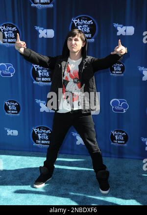 Michael Musso arrives at the premiere of "Phineas and Ferb: Across The ...