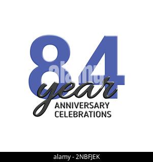 84th anniversary logo, birthday celebration Stock Vector Image & Art ...