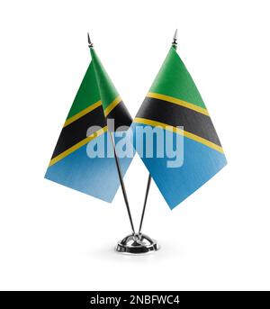 Small national flags of the Tanzania on a white background Stock Photo ...