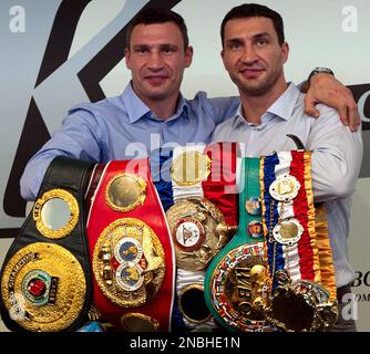 Ukrainian brothers and heavyweight boxers Wladimir and Vitali Klitschko ...